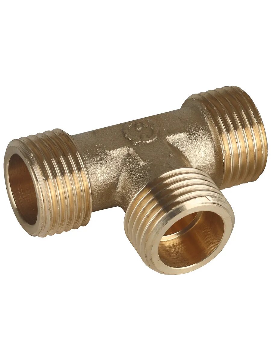 GENERAL FITTINGS наружная резьба 1″, латунь, тройник (5