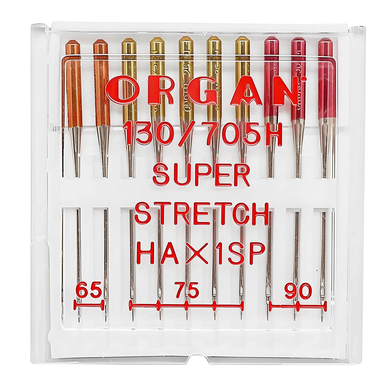 Иглы для оверлока Organ 130/705H Super Stretch HA×1S 65/75/90