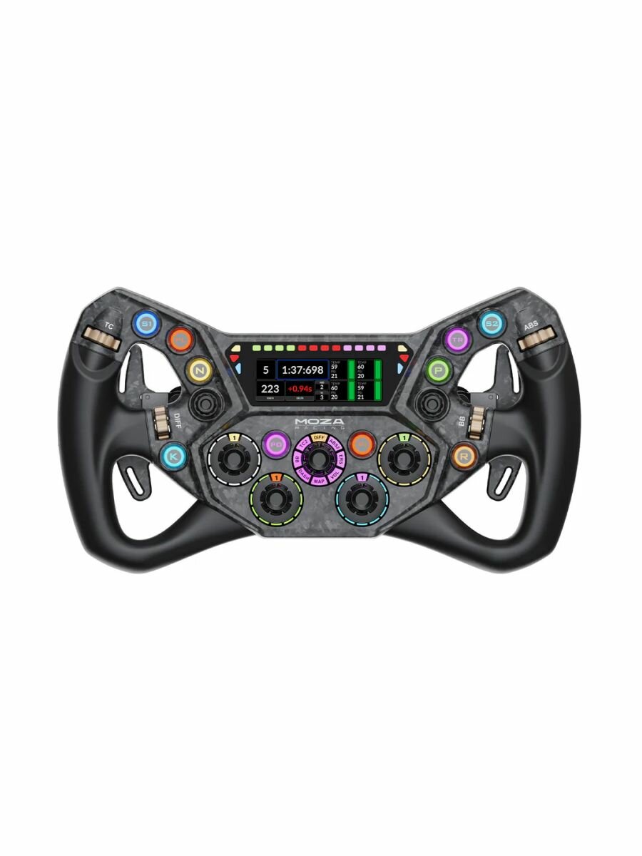 Игровой руль MOZA Racing KS Pro, алюмин. корпус, RGB-подсветкой, чёрно-серый — фото 1