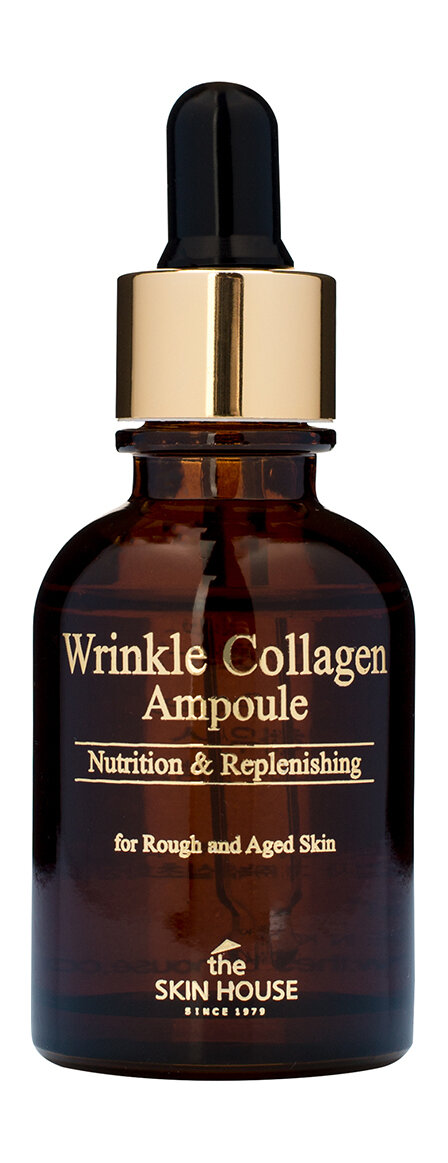 THE SKIN HOUSE Сыворотка для лица антивозрастная ампульная Wrinkle Collagen с коллагеном, 30 мл