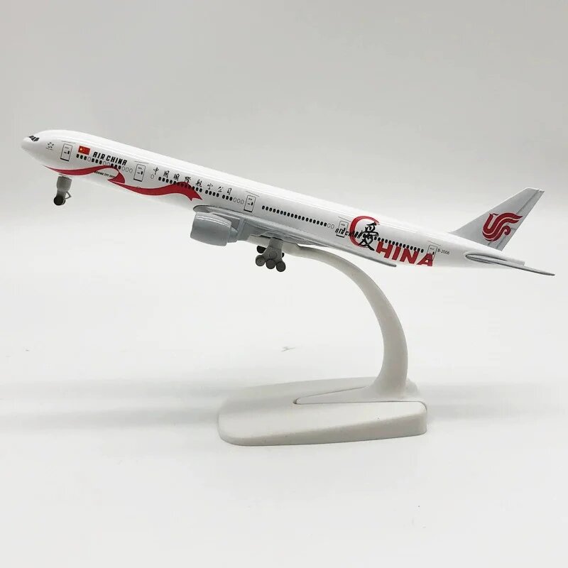 Металлический самолет Air China Airlines Love B777 ZOCO 20 см