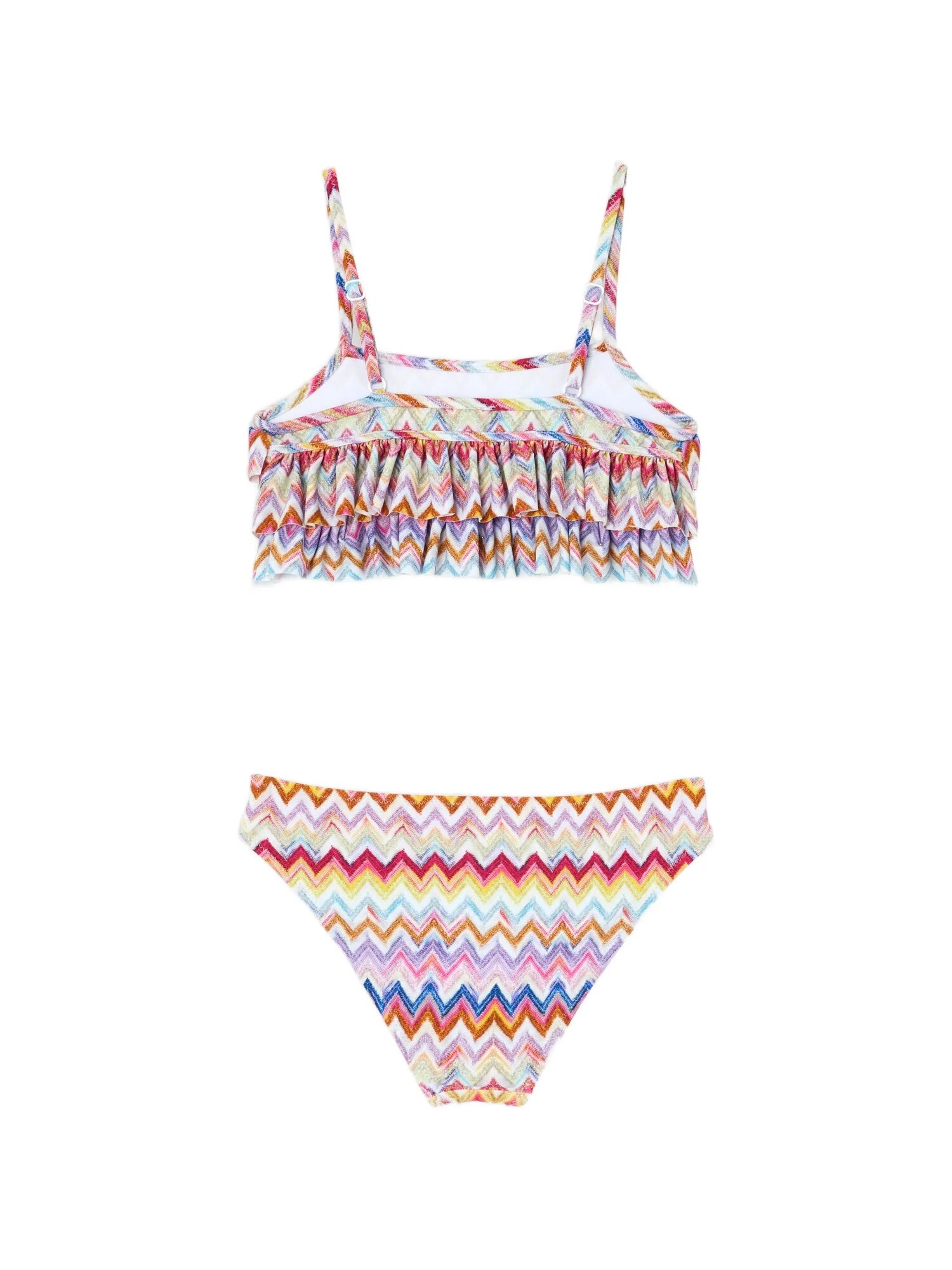 Купальник Zigzag-print ruffled bikini