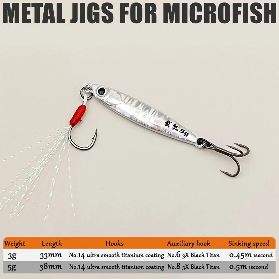 Металлическая приманка ZUOFILY Microfish 3G, Цвет: D