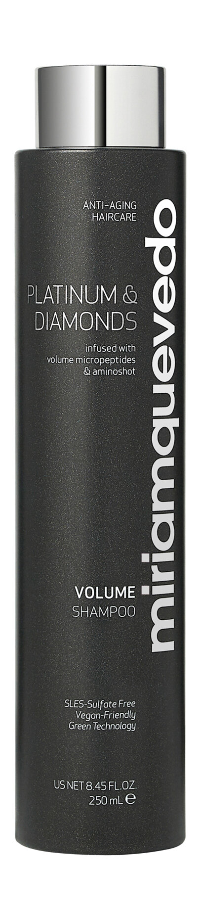 MIRIAMQUEVEDO Platinum & Diamonds Volume Shampoo Шампунь для волос для придания объема бриллиантовый, 250 мл