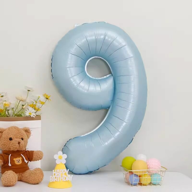 Воздушный шар фольгированный цифра 9, Шарики воздушные, 102cm,1 шт.