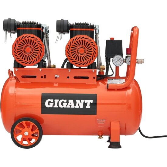 Безмасляный малошумный компрессор Gigant (50 л, 8 бар, 365 л/мин) GSWK-50/2800