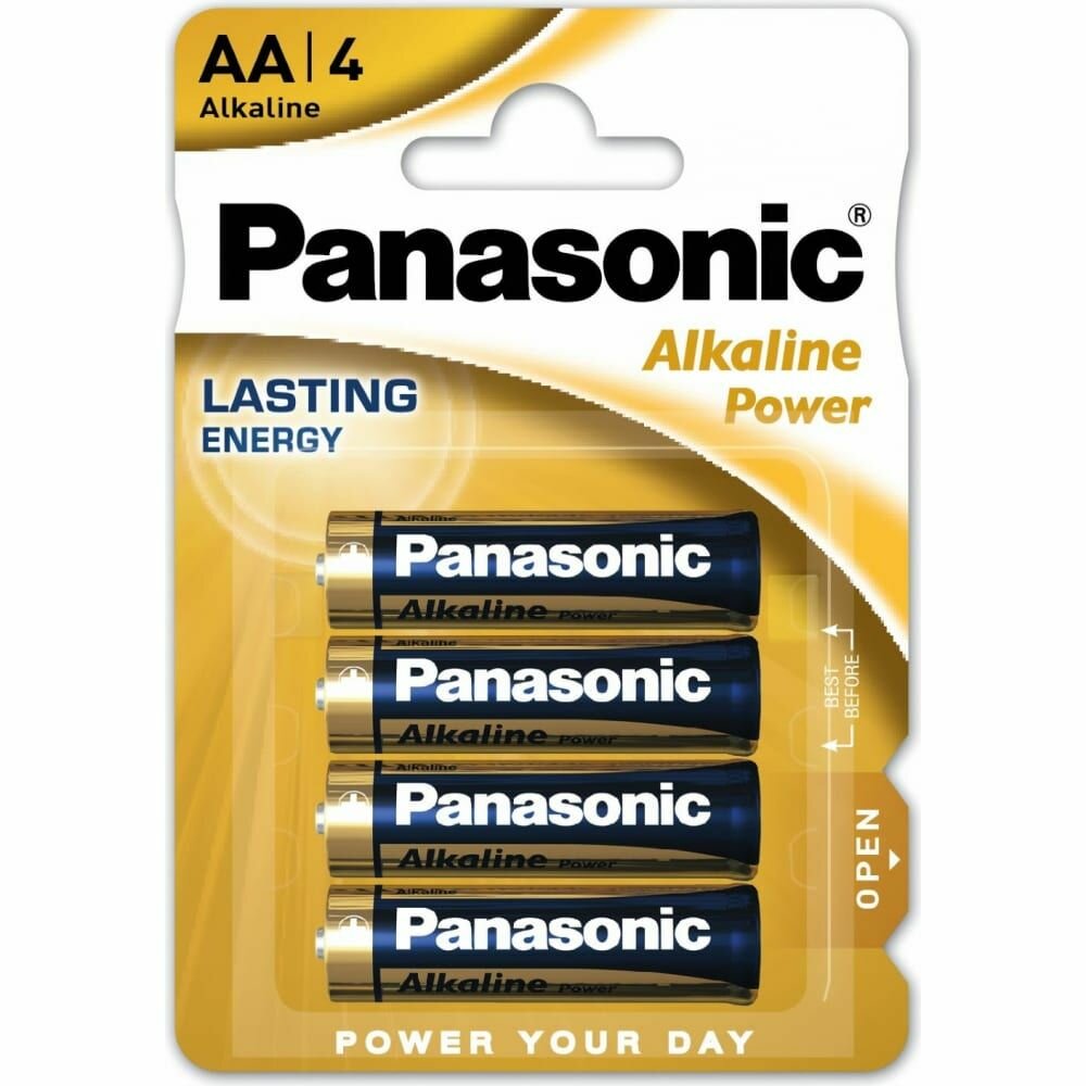 Щелочная батарейка LR6 AA Alkaline 1.5В бл/4 Panasonic 5410853055815