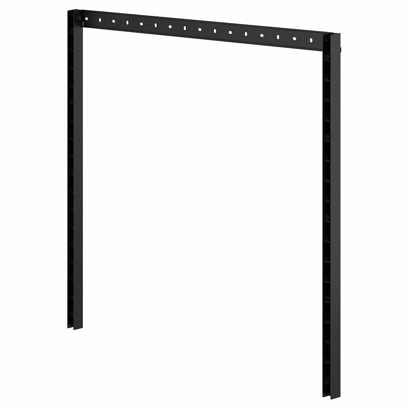 Стеллаж ikea BROR 2 направляющие/1 навесная направляющая, черный 205.704.19