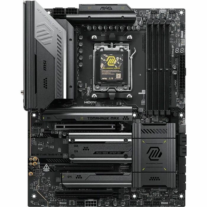 Материнская плата MSI MAG X870E TOMAHAWK MAX WIFI, AM5, AMD X870E, 4xDDR5 (до 256 ГБ), 4xSATA, 4xM.2 (2xPCIe 5.0, 2xPCIe 4.0), 1xPCIe 5.0 x16