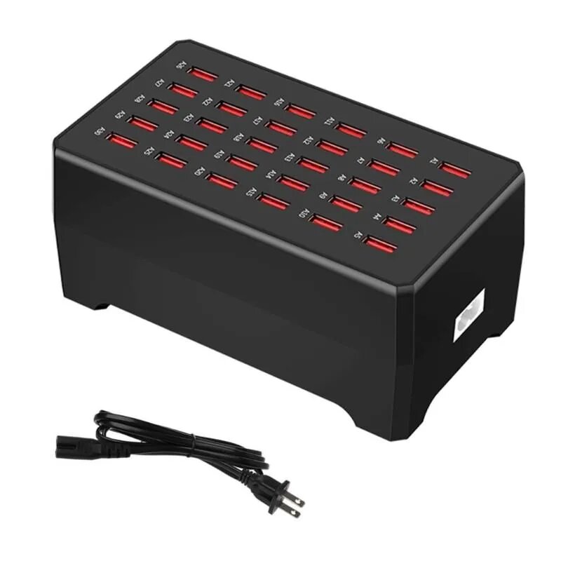 Зарядная станция USB 150W 30 портов док-станция для планшетов и телефонов, US