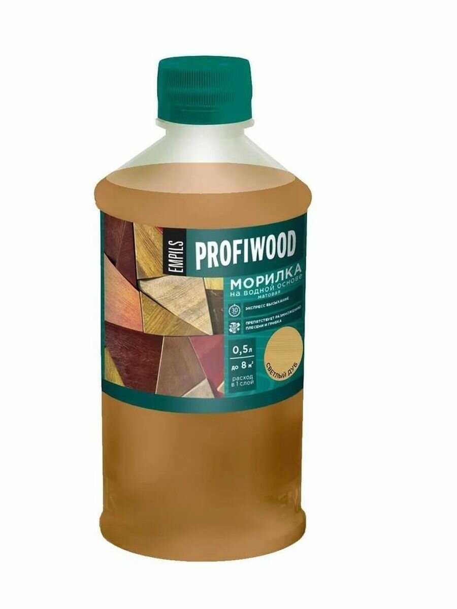 Морилка на водной основе PROFIWOOD светлый дуб 0.5 л