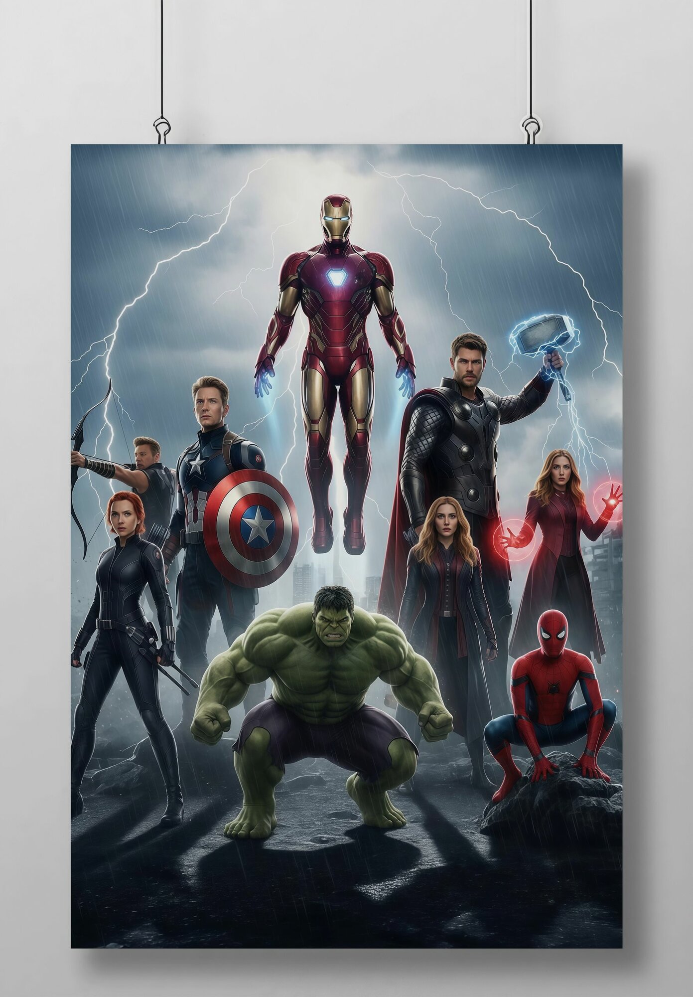 Постер / Плакат На Стену Интерьерный Марвел (Marvel)