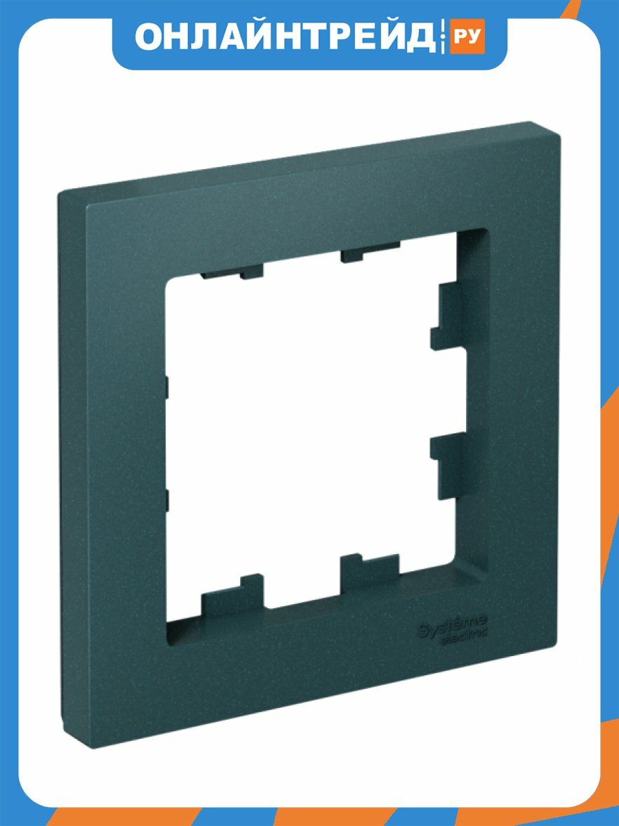 Рамка Systeme Electric (schneider Electric) SCHNEIDER ELECTRIC ATLASDESIGN, изумруд 1-постовая, ATN000801