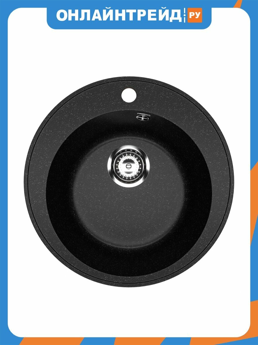 Кухонная мойка Practik PR-M 475-004 черный оникс