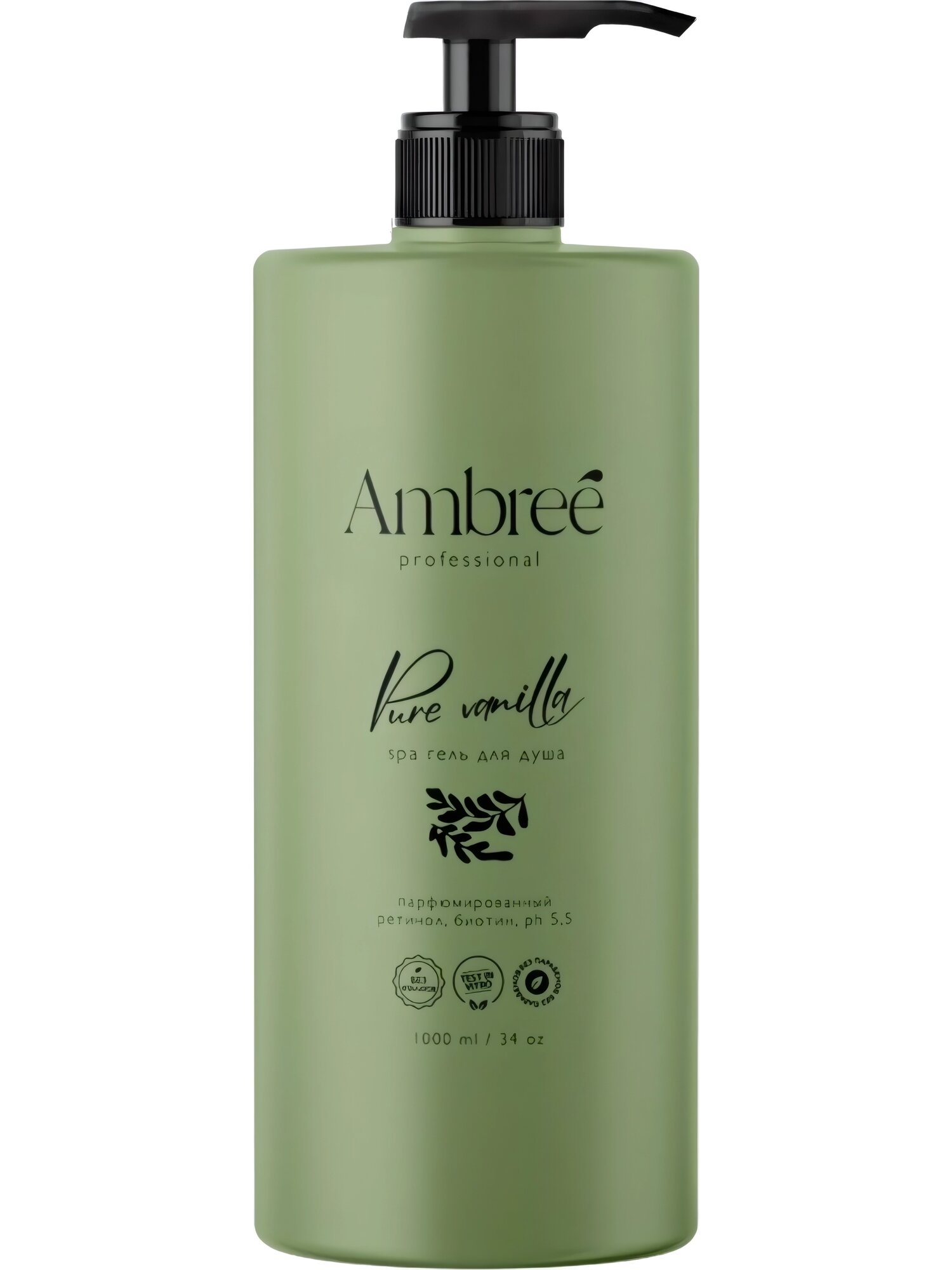Увлажняющий парфюмированный spa гель для душа Ambree Professional Pure vanilla 1л db-1720