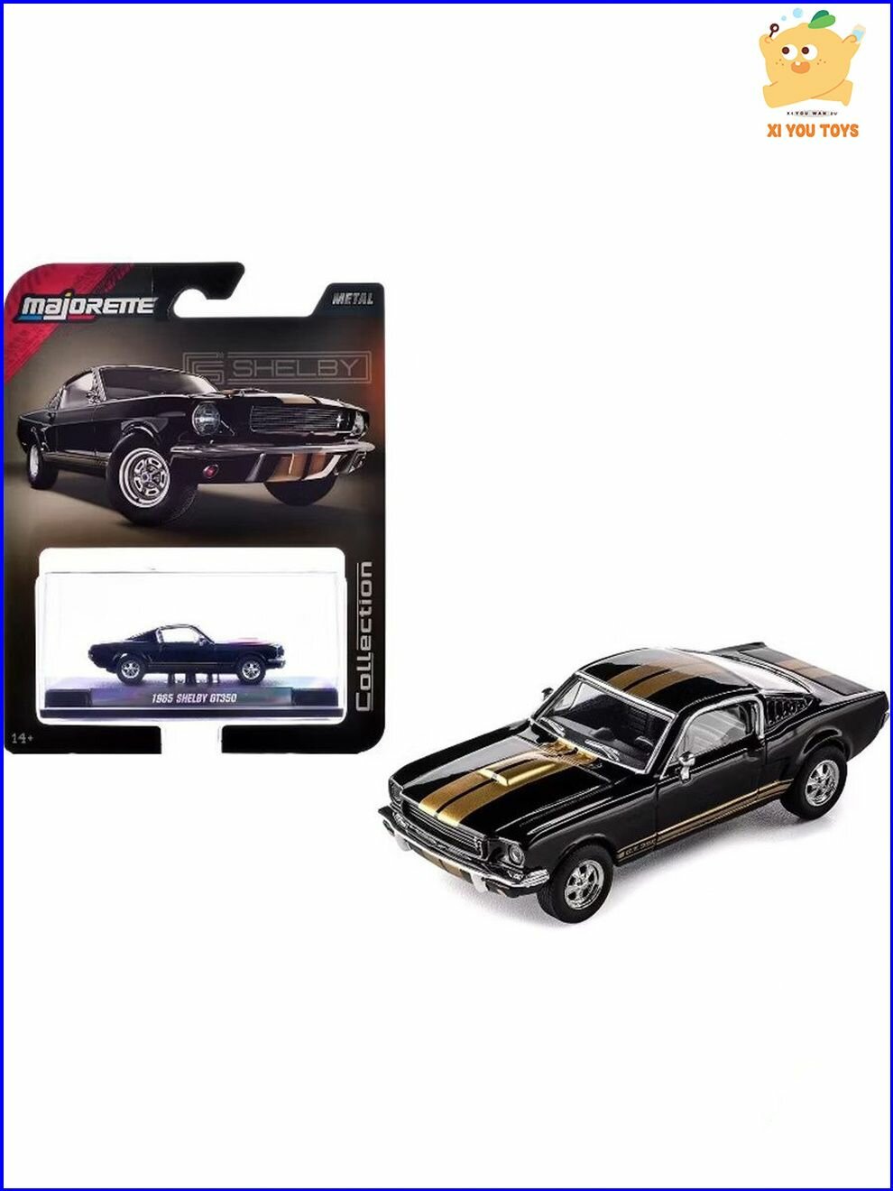 Majorette 1965 Shelby GT350 / Детская Игрушечная Машинка Из Сплава, Модель Shelby GT350 1965 Года, Масштаб 1:64, Подходит Для Детей В Возрасте От 4 Лет И Старше