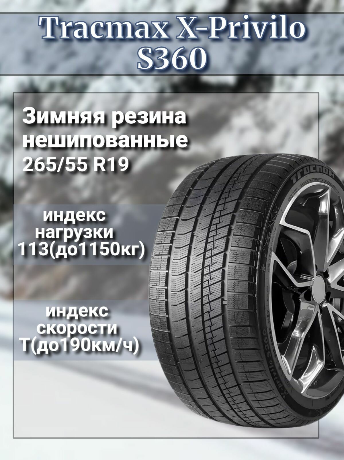 Шина легковая зимняя Tracmax X-Privilo S360 265/55 R19 113 T