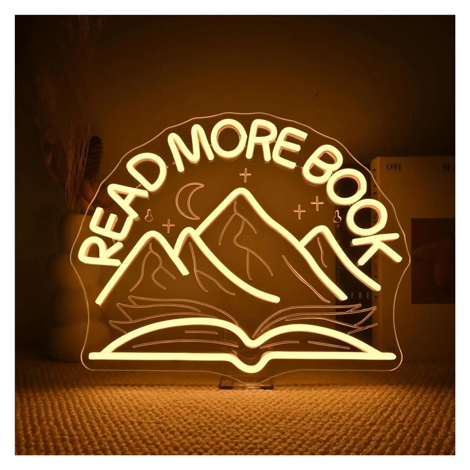 Read More Book Неоновая Вывеска Читать Больше Книги 38смx31см