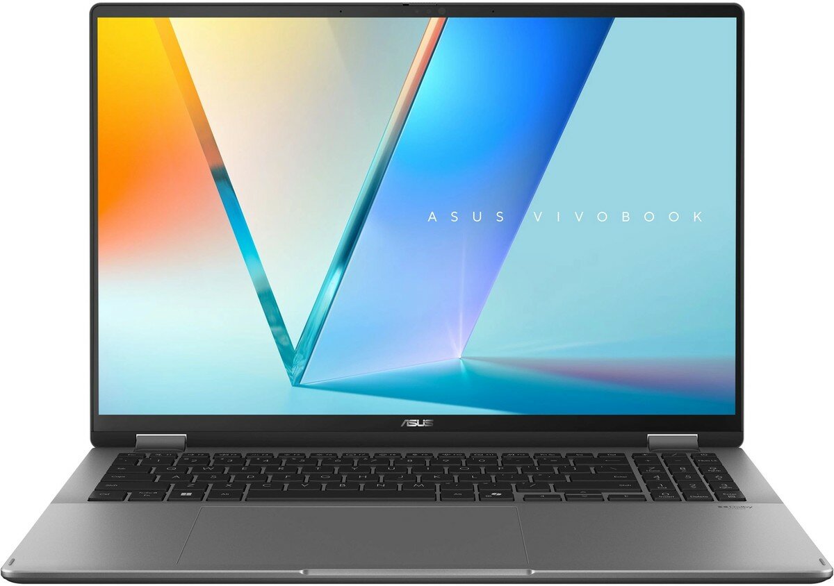 Ноутбук ASUS Vivobook 16 Flip TP3607AA-SI086W, 16", трансформер, OLED, Intel Core Ultra 7 355 1.7ГГц, 8-ядерный, 32ГБ 1ТБ SSD, Intel Graphics, Windows 11, серый (90nb17b1-m005k0)