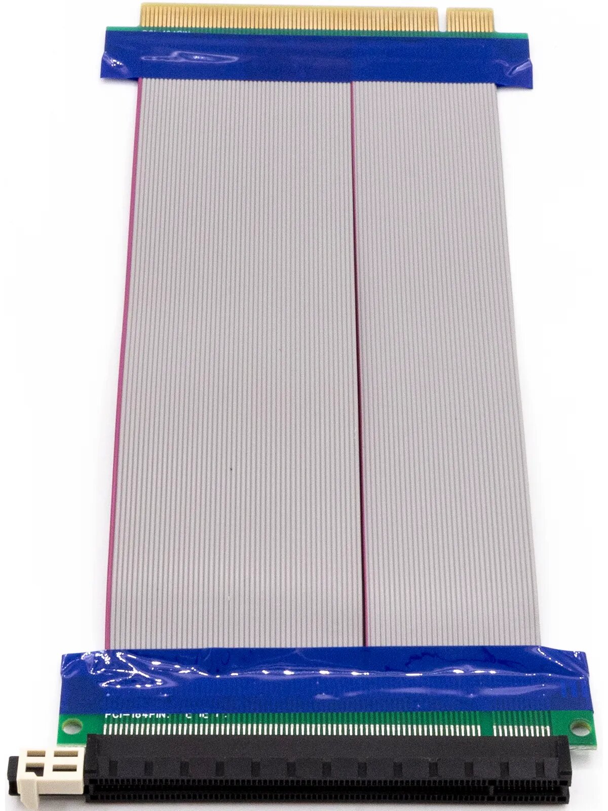 Кабель удлинитель видеокарты райзер PCI-E 16x (M) на 16x (F) с фиксатором прямой 15 см