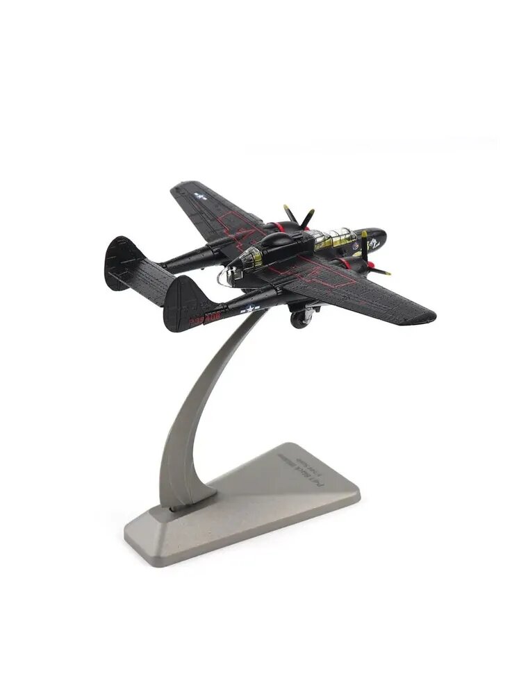 ПодарокМодель Northrop P-61B Black Widow 1/144, металл, вмввоенный модель подарок