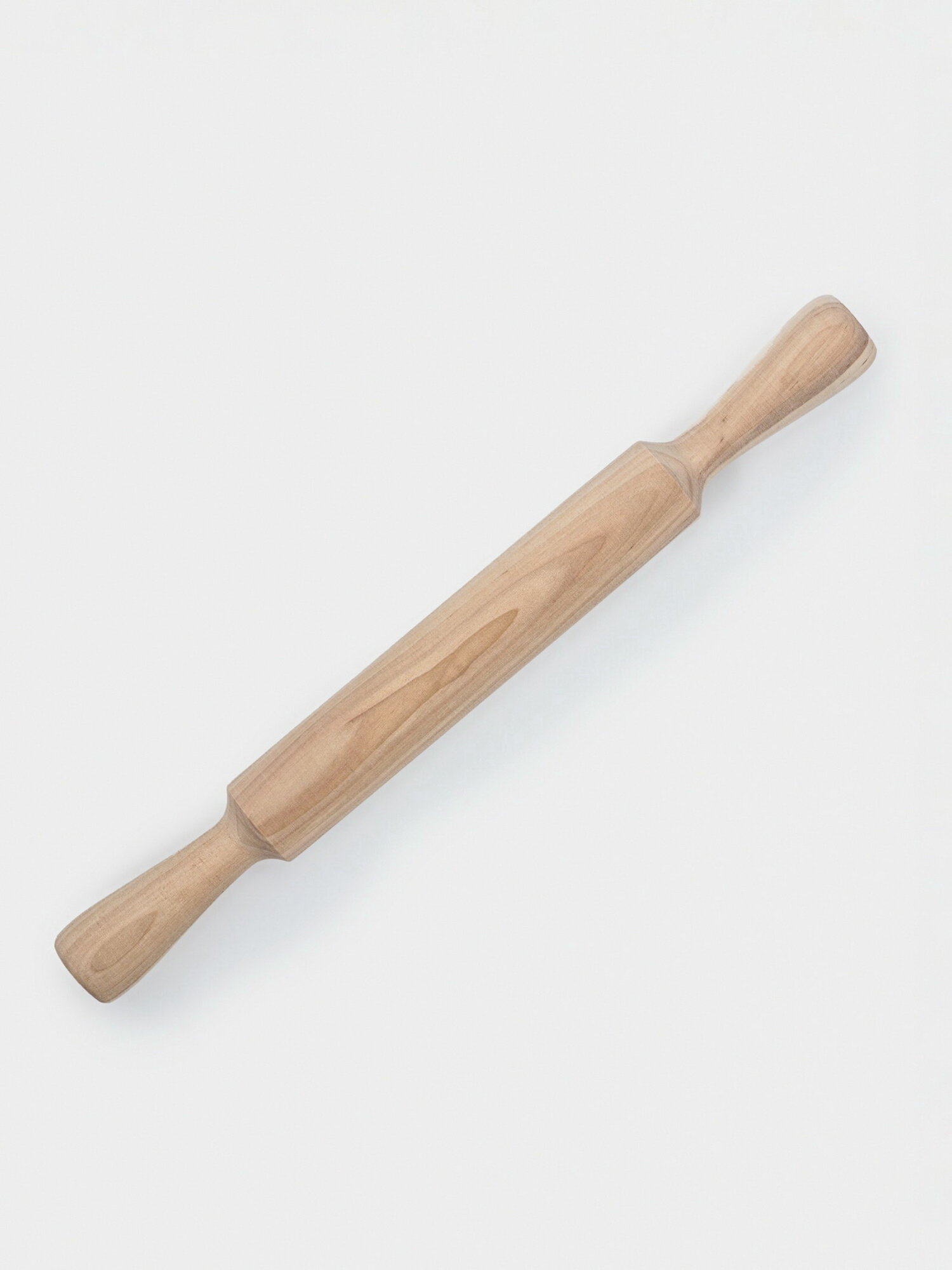 Скалка с ручками для теста, дерево берёза, 35x3.5 см, особенности: без особенностей