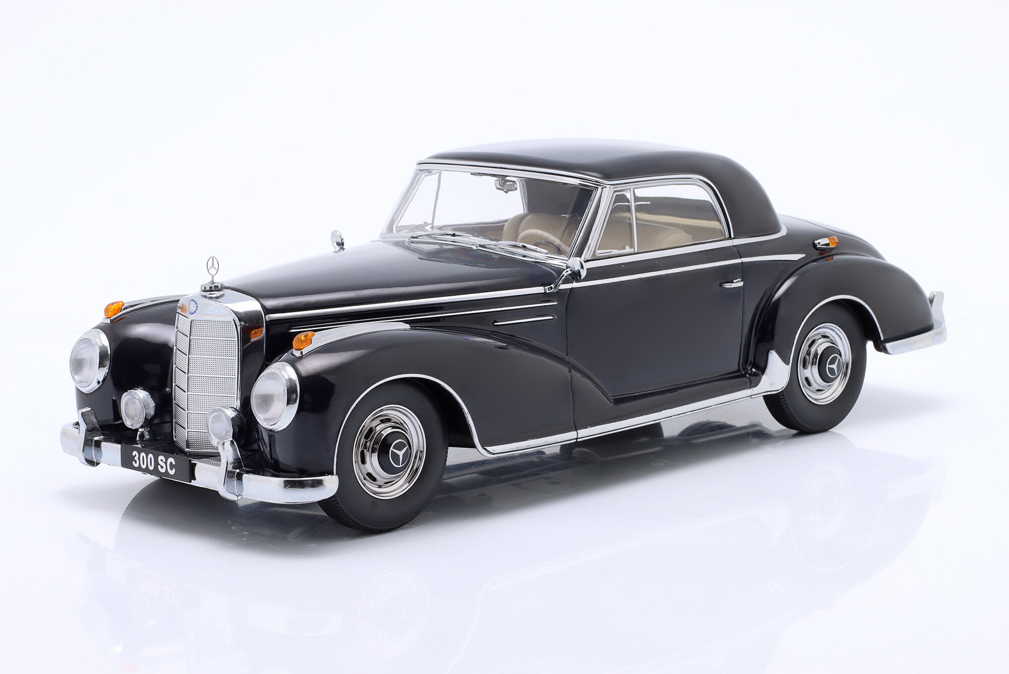 Модель коллекционная KK-SCALE Mercedes W188 300 sc coupe 1955 dark blue / мерседес 300 купе синий