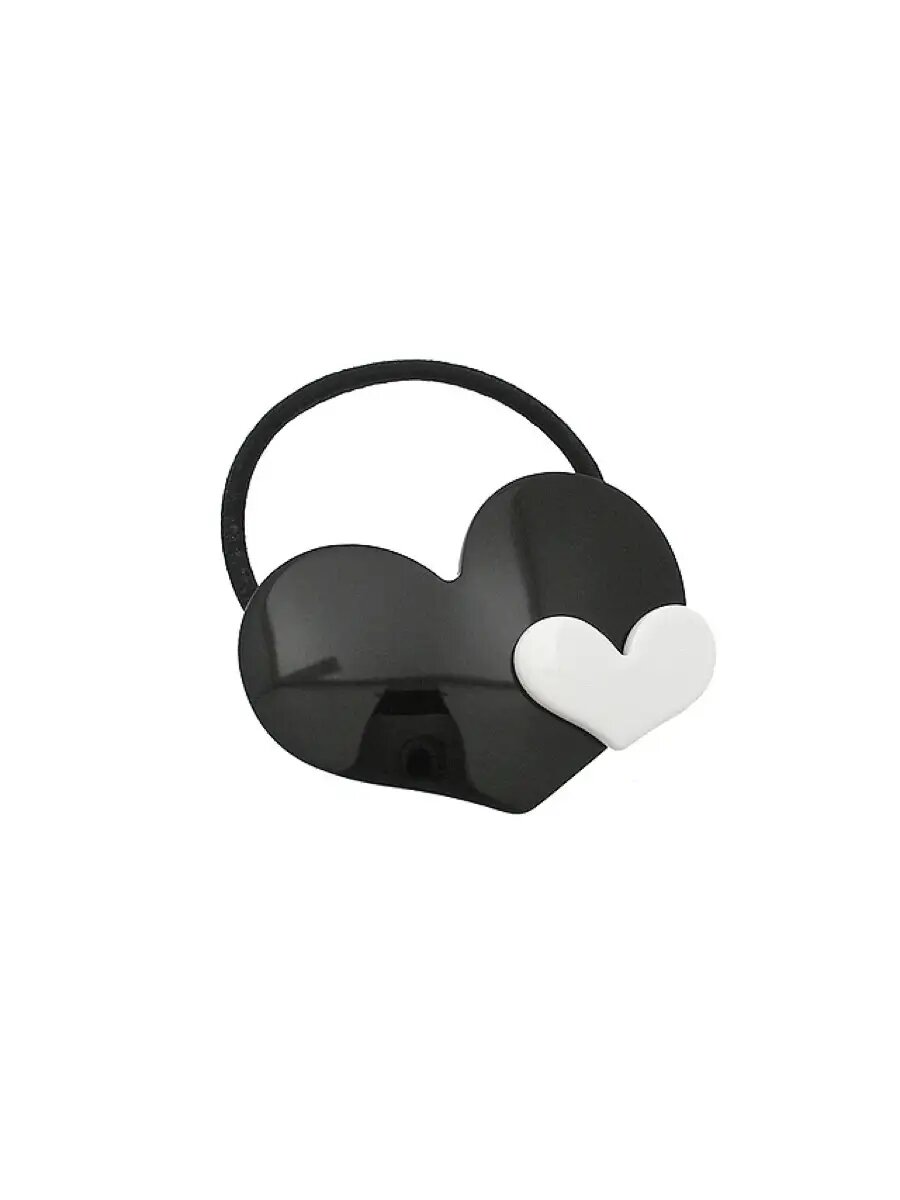 Резинка для волос Magie Accessoires, Франция, пластик, черно-белая