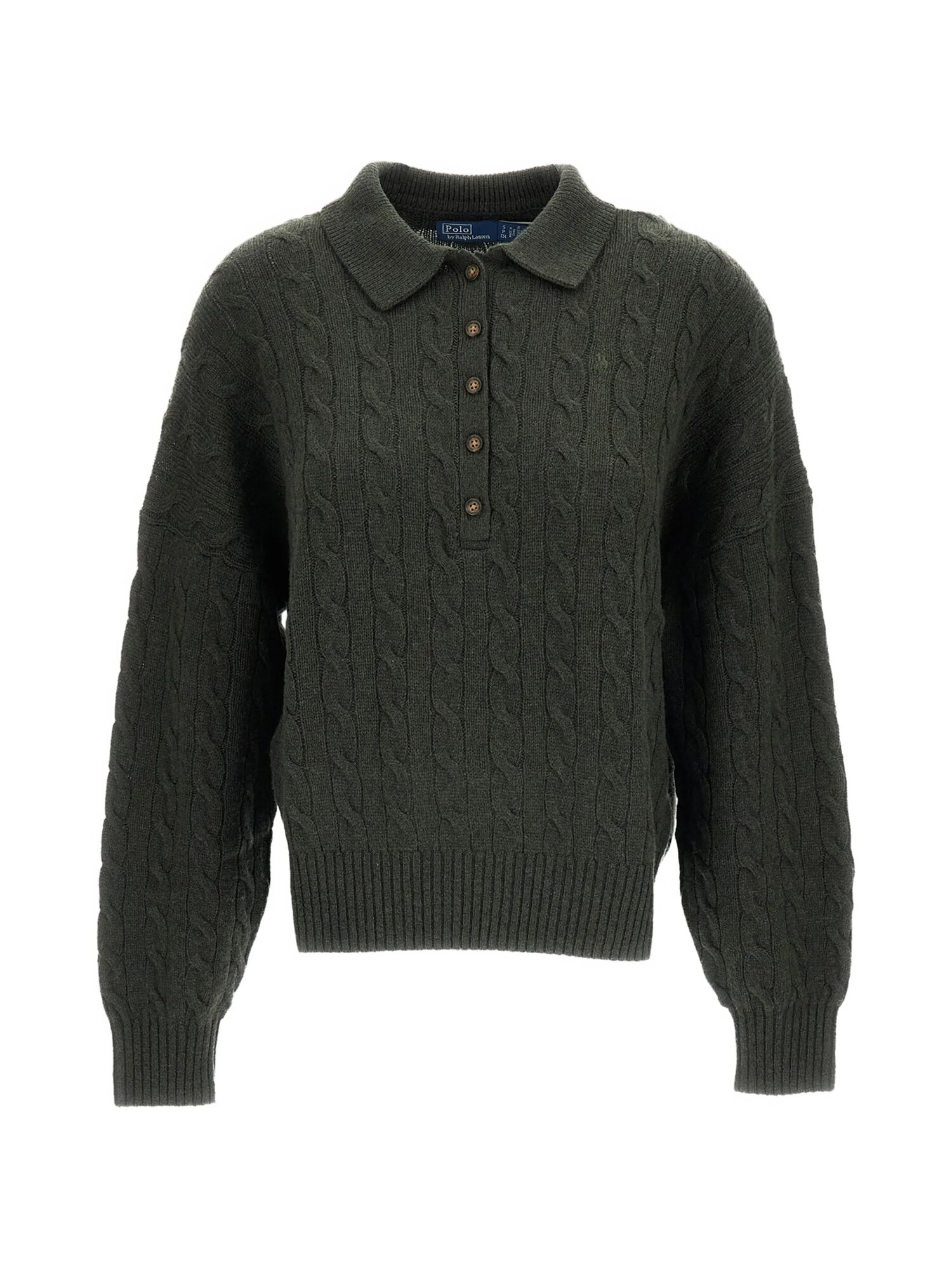 Свитер Cable-knit polo-collar sweater