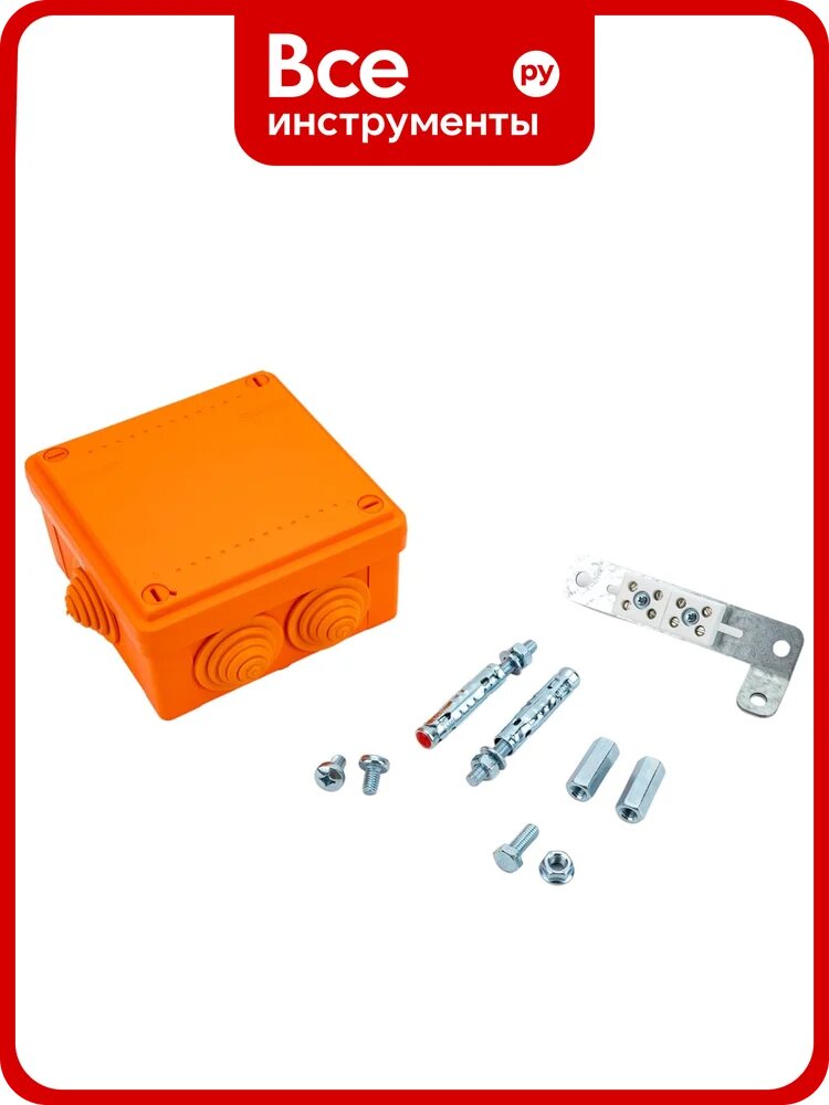 Ответвительная коробка DKC FS 100х100х50мм 4р 450В 6А 4кв. мм с кабельными вводами, пластик