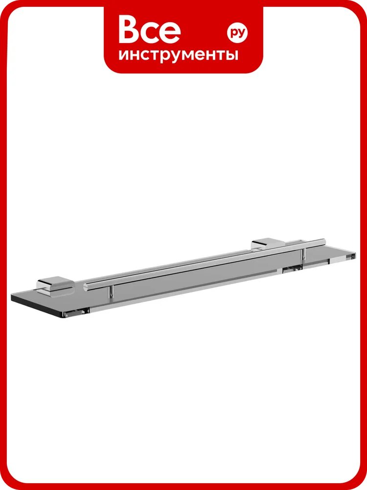 Полка BELZ B90607, нержавеющая сталь, хром, настенная, 1 ярус, 42x52 см