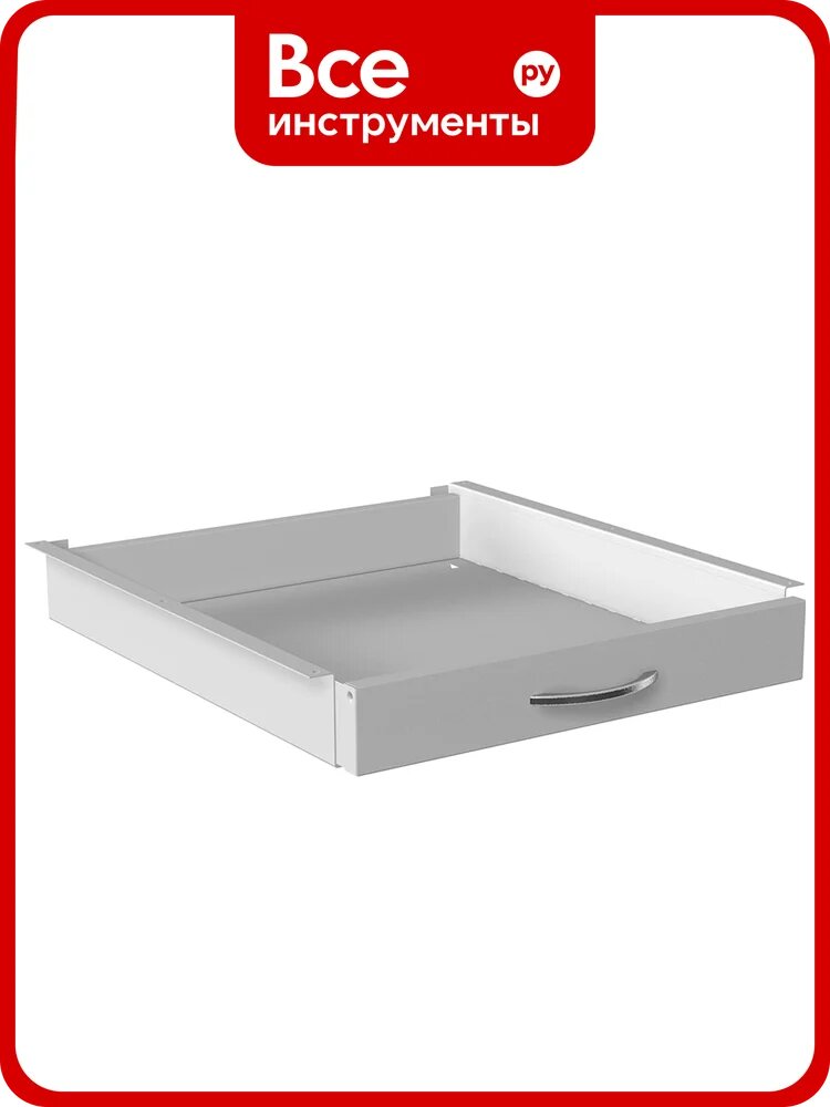 Ящик Garage практик S30399500946 для хранения инструмента, металлический, белый, повышенной нагрузки, с одним отделением
