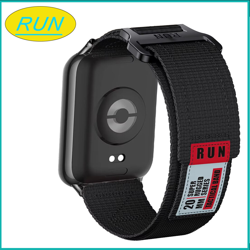 Тактический нейлоновый ремень для часов Xiaomi Redmi 6/5/4 Sport Band для Miband 9/8 pro Эластическая дыхающая заменная часовая лента спортивный ремешок дышащий браслет для фитнеса