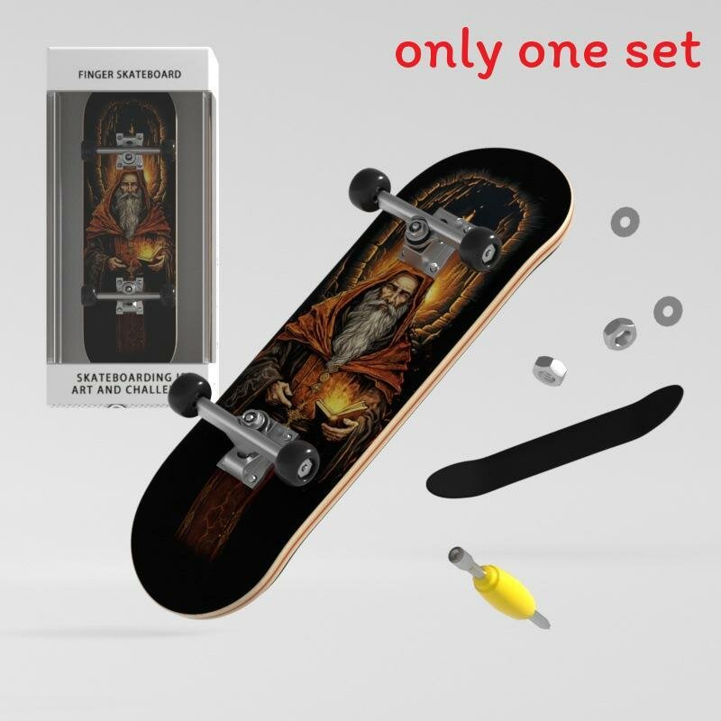 Finger skateboard godfather with durable maple layer for creative fingerboarding and gifts