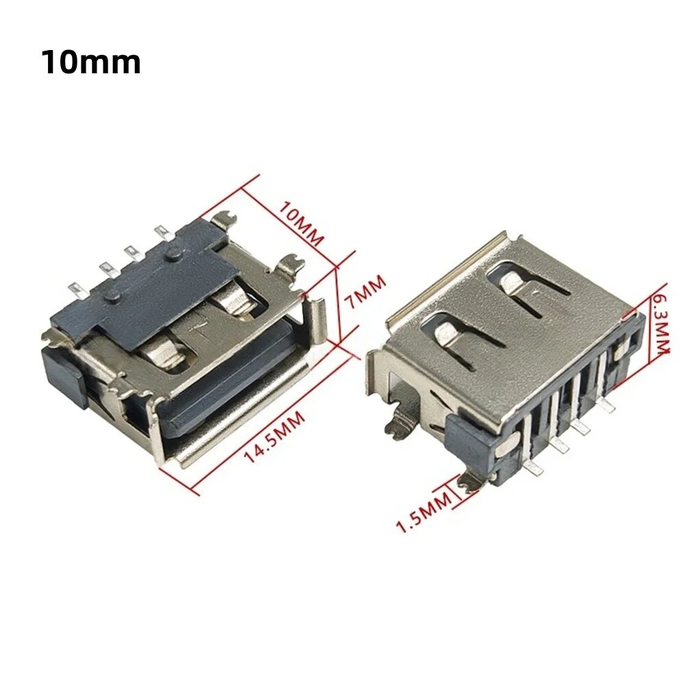 USB разъемы Zeatop Hendar, вертикальные, 180 градусов, 4-контактные 6
