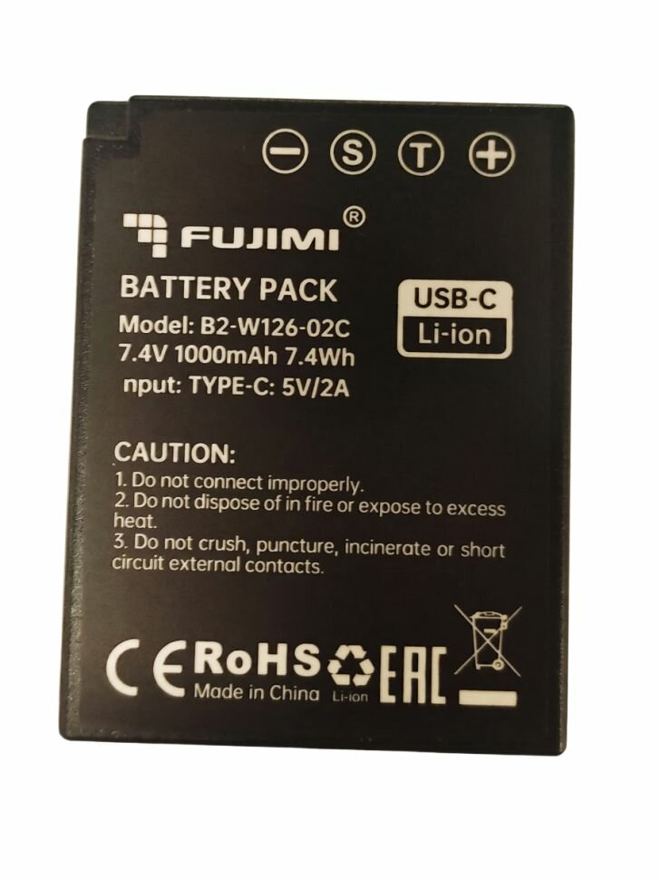 Fujimi FBTNP-W126 Аккумулятор для FUJIFILM X-E1/X-E2/X-E3/X-H1/X-M1