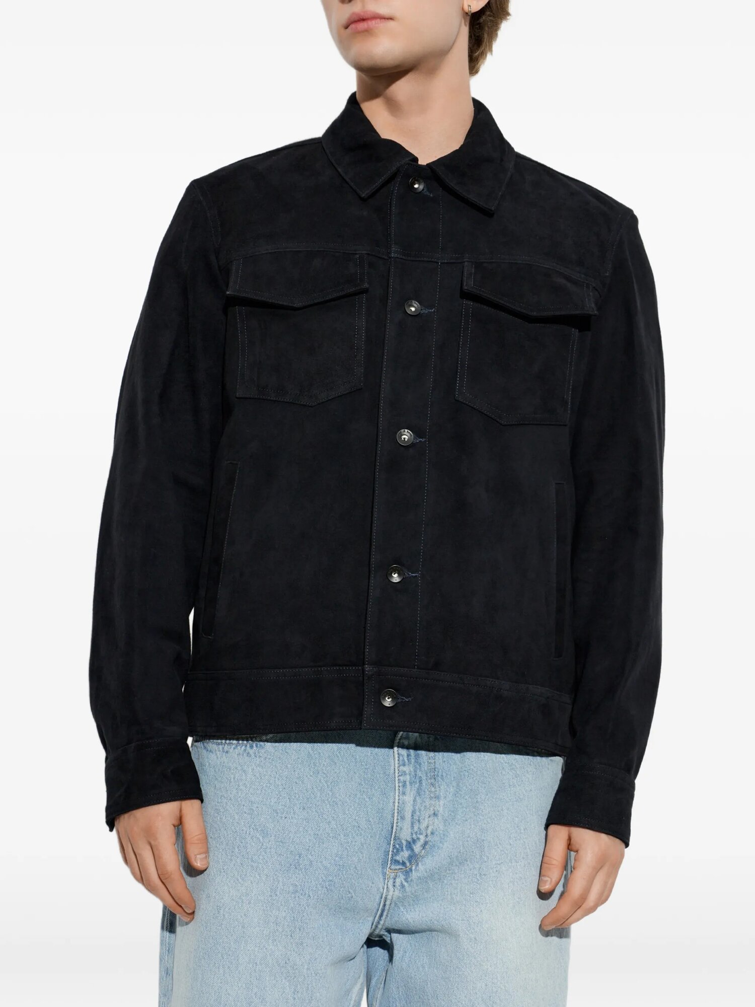 Куртка Rag & Bone Button-fastening suede jacket, размер 48 — фото 1