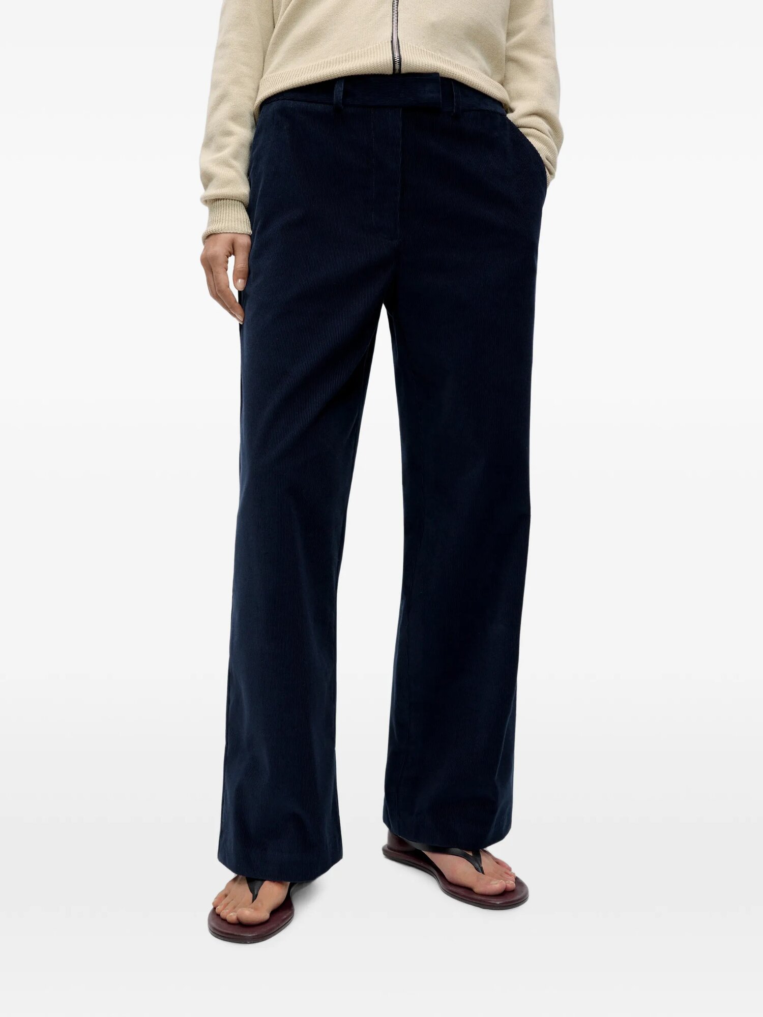 Брюки Corduroy low-rise trousers