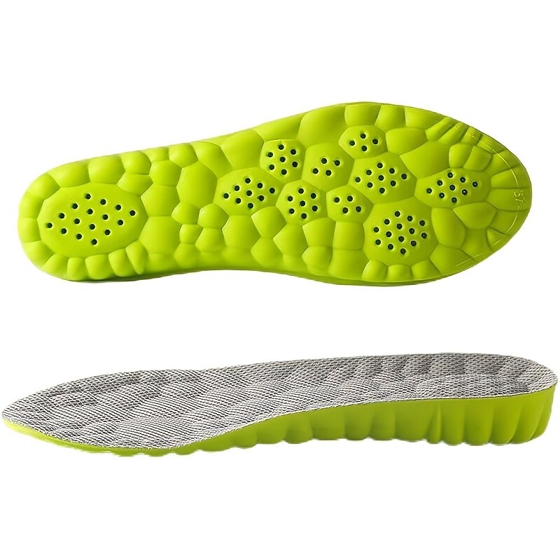 Стельки для мужчин и женщин, Memory Foam, облачные комфортные, ультра-мягкие, антиусталостные, амортизирующие, снимают нагрузку на стопы, подходят для активного отдыха. Цвет: зеленый, толщина 0.98 дюйма, размер: женский US 5-9