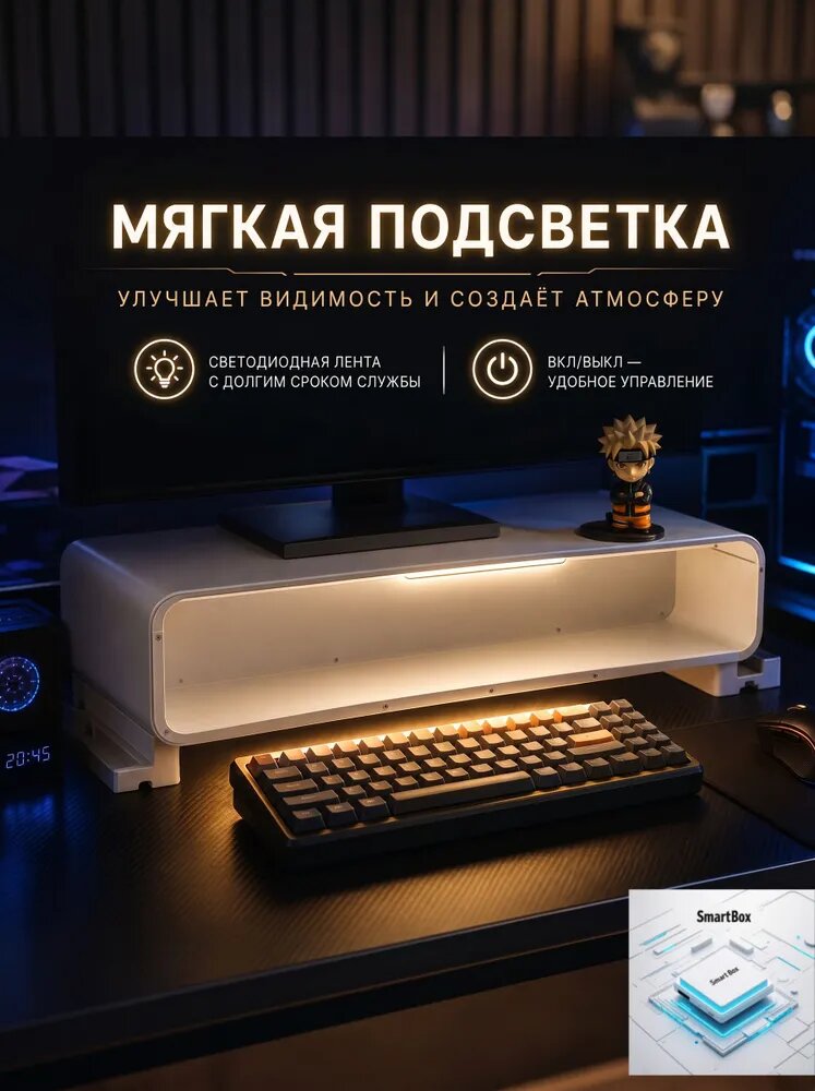 Полка для барной стойки Настольная Прямая, 60.2х20.99х14.99 см