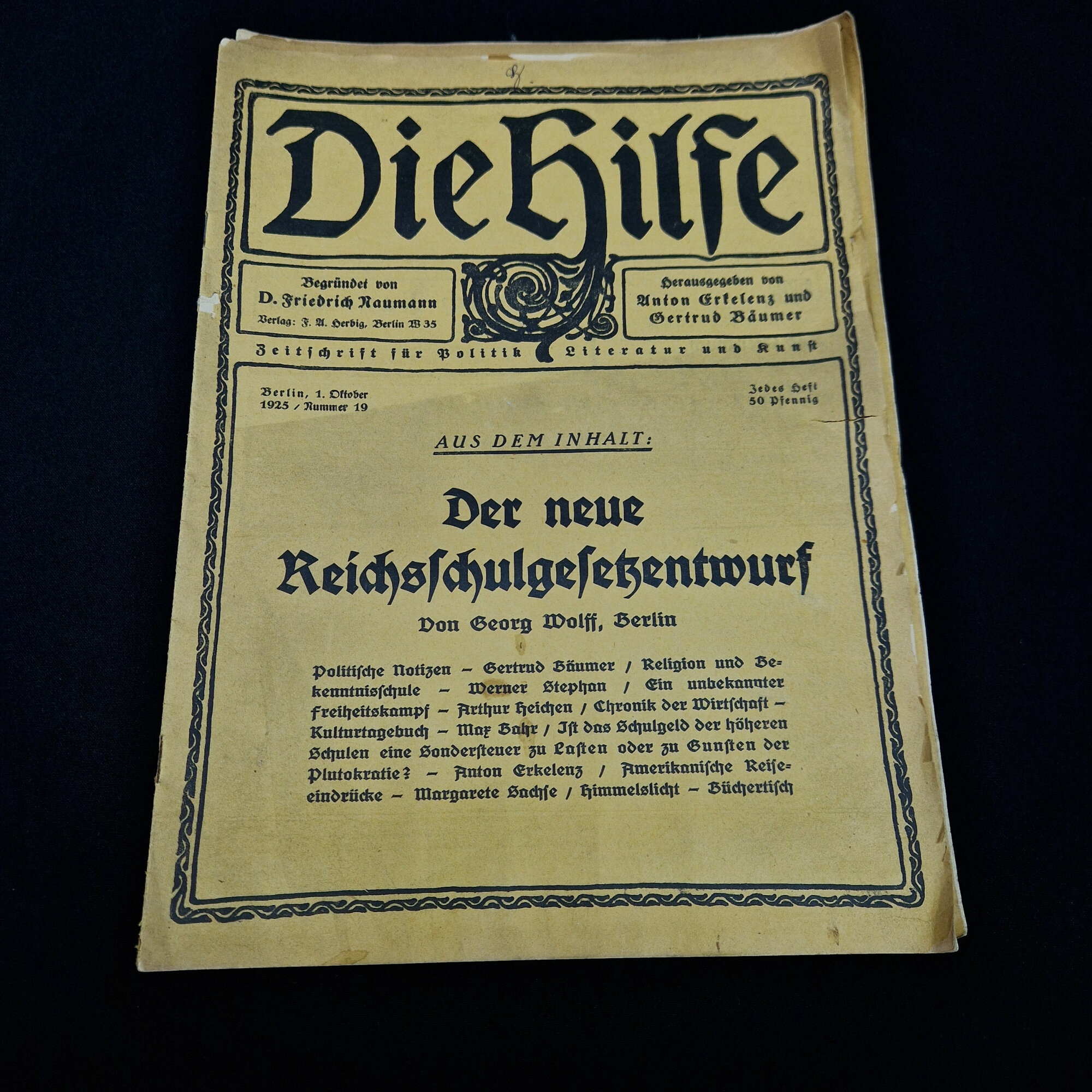 Die Hilfe. Антикварная книга, политическая литература