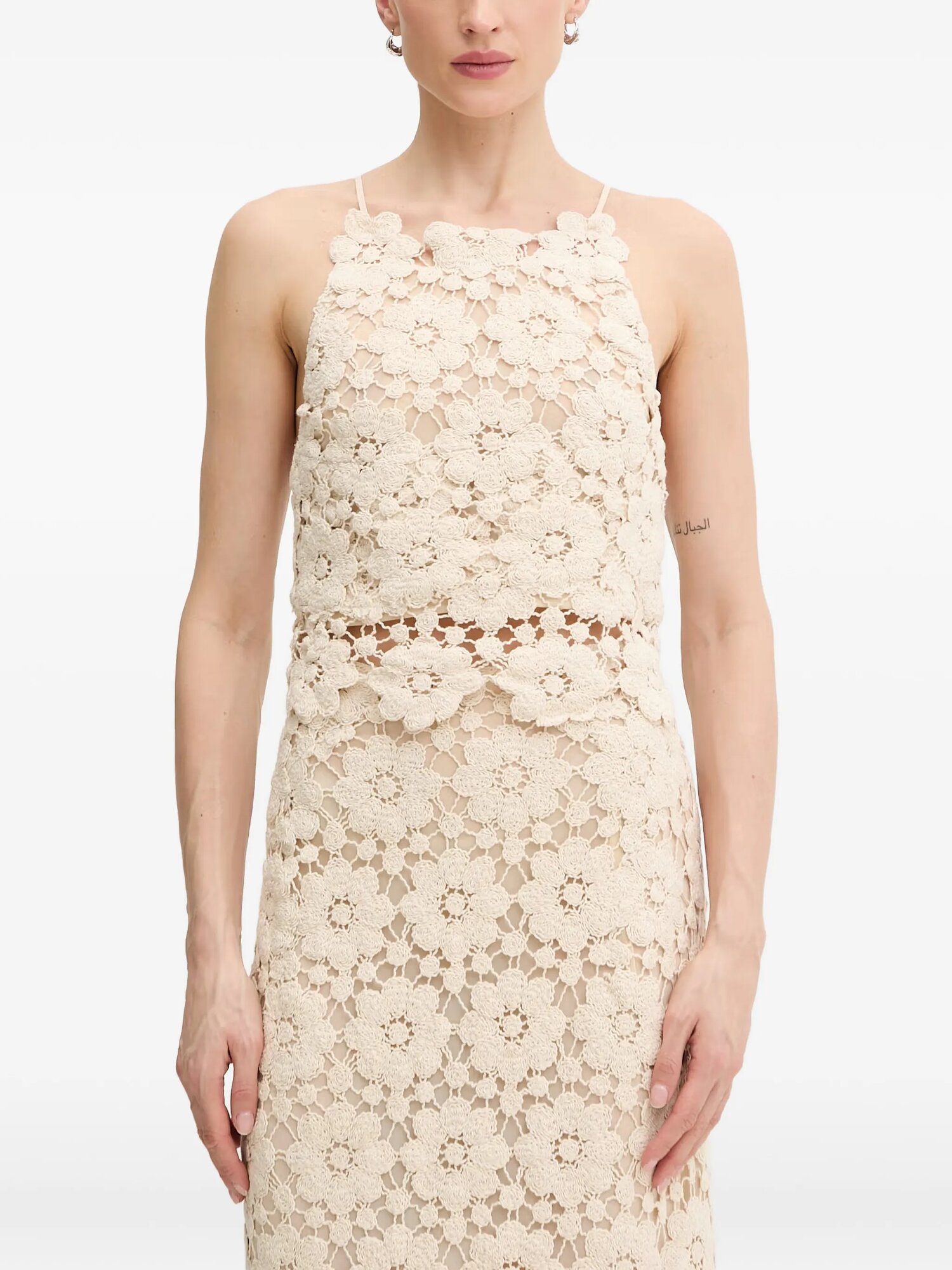 Топ Veneta crochet-knit halterneck top