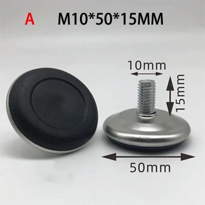 Регулируемые ножки M10x50x15mm, 4 шт, серый
