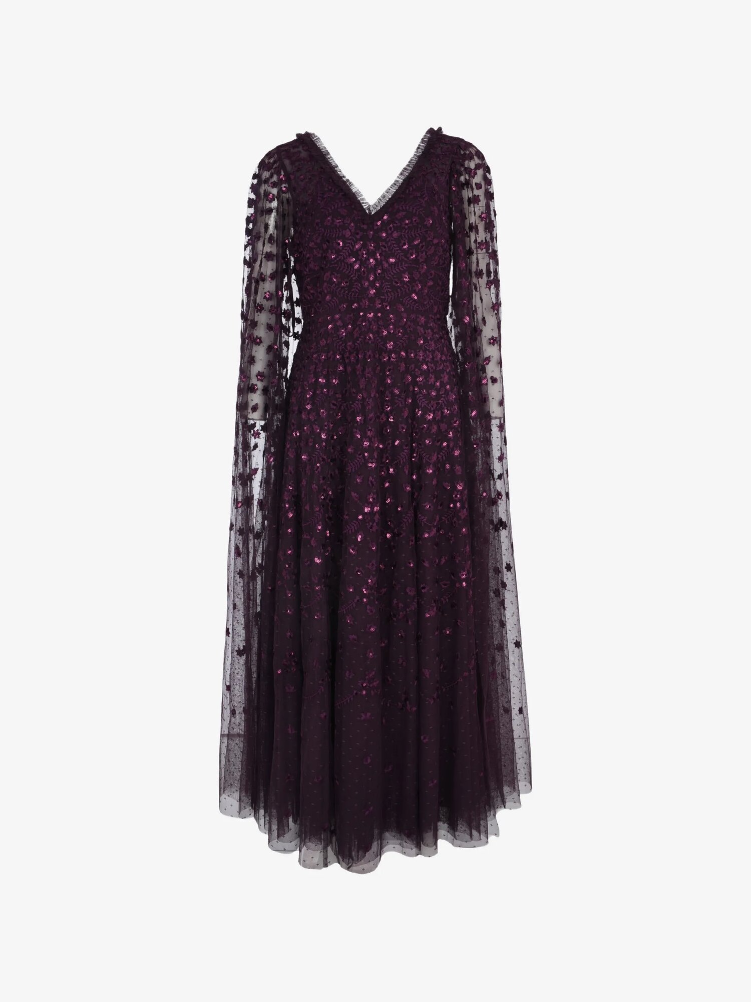 Платье Needle & Thread Cape-sleeve gown maxi dress