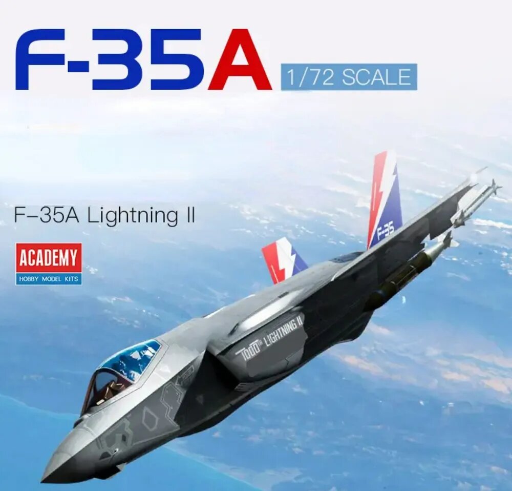 Academy Hobby 12591 1/72 F-35 Lightning II 1000 Набор пластиковых моделей для сборки самолетов