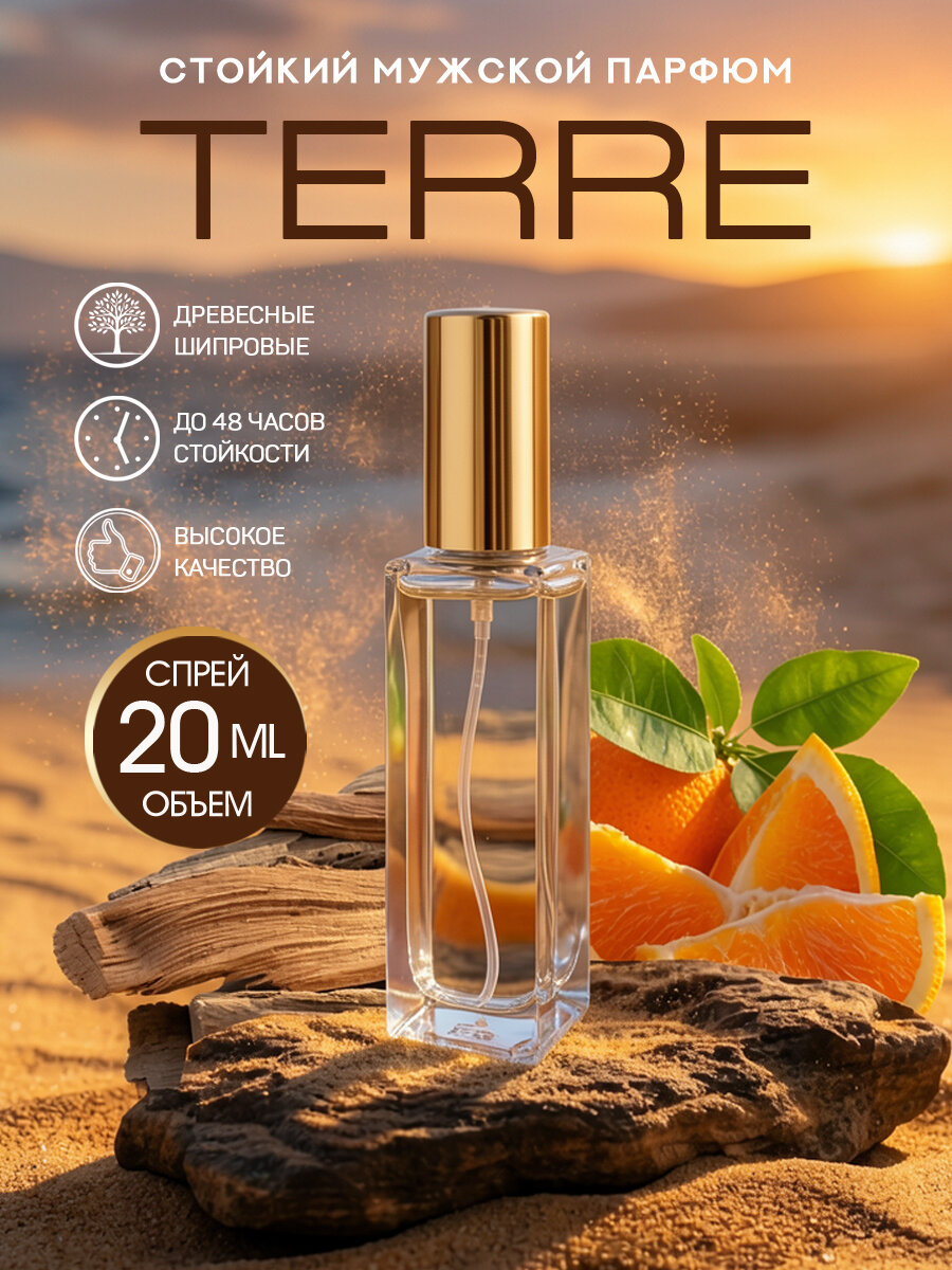 Terre D'Hermes духи масляные мужские Терре Д' Гермес 20 мл парфюмерное масло мужское ароматическая жидкость 20 мл масляный парфюм для мужчин