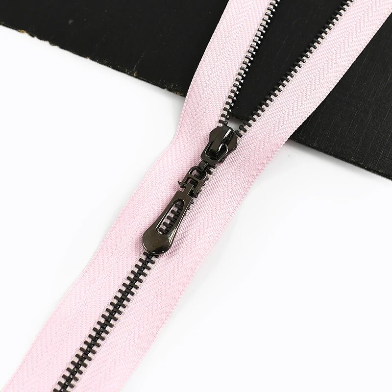 Металлические молнии Meetee 5 шт, 15-30 см Розовый, ZS029-PinkGunBlack, CloseEnd-30cm