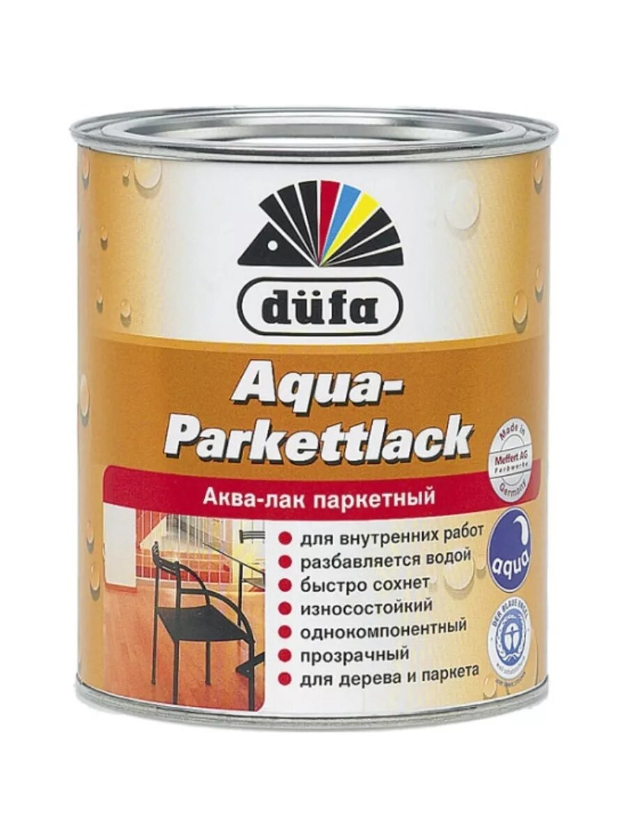 Dufa Лак паркетный AQUA-PARKETTLACK блестящий 2,5л