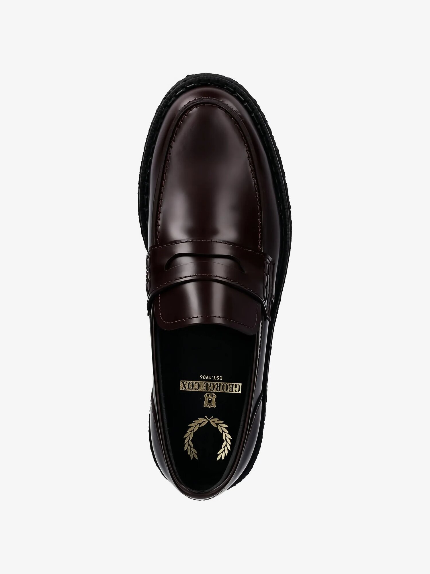 Лоферы FRED PERRY Panelled penny loafers, размер 43, коричневый — фото 1