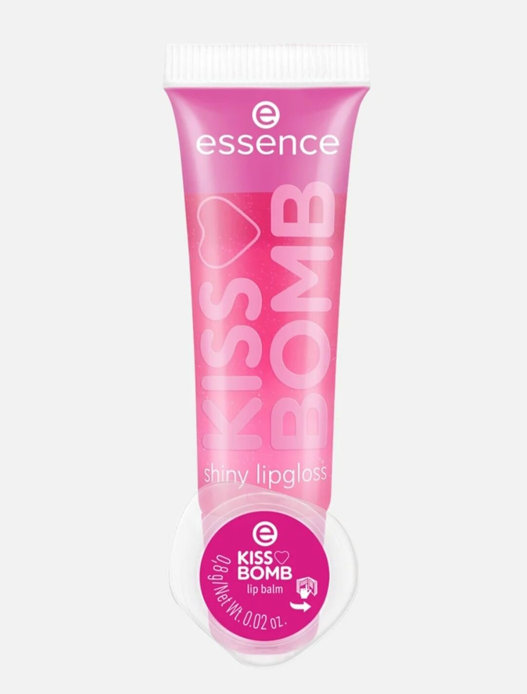 Блеск и бальзам для губ ESSENCE kiss bomb 01 Strawberry Sweetie